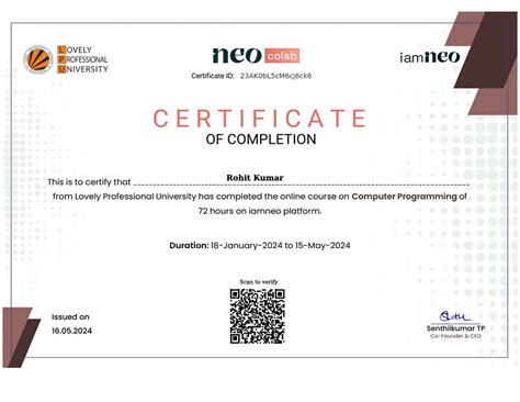 Rohit Kumar On Linkedin Clanguage Neocolab Certification