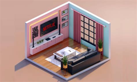Model And Render 3d Isometric Room In Sketchup And Lumion By