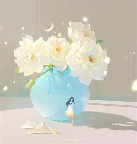 Safebooru 1girl Artist Name Barefoot Black Hair Crescent Moon Dress