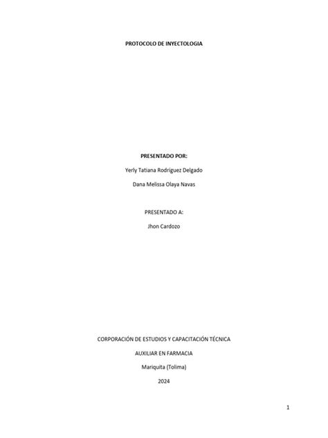 Protocolo Inyectar Pdf