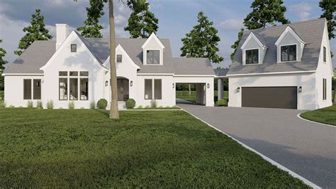 Plan 70842mk Acadian Country Inspired House Plan With Porte Cochere And Detached 2 Car Garage