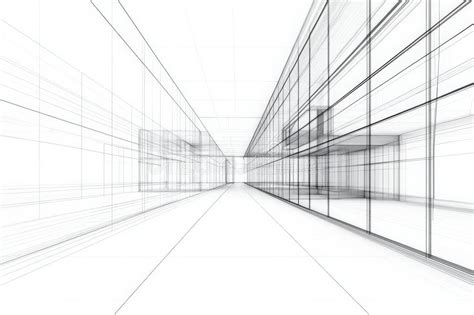 Architectural Design Blueprint Of Modern Building Stock Illustration Illustration Of Modern