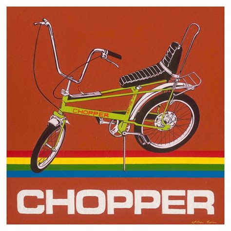 Lime Green Chopper Bike 80s Icons Coolioart