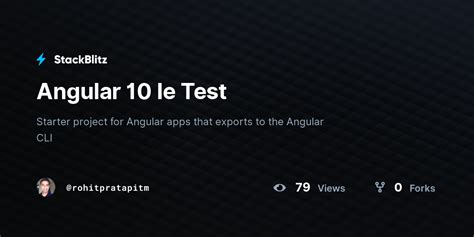 Angular 10 Ie Test Stackblitz