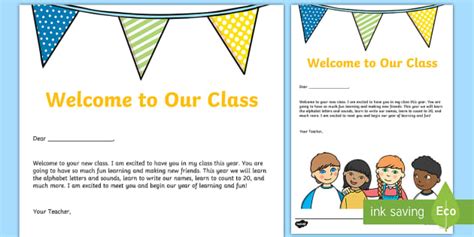 Welcome To Our Class Editable Letter Teacher Made Twinkl