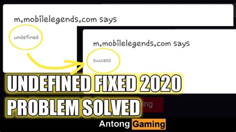 How To Fix Undefined Problem In Redemption Codes Mobile Legends