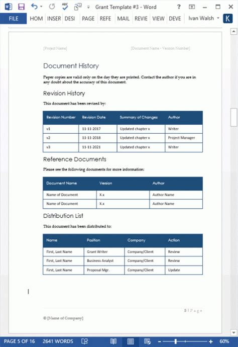 Grant Proposal Template Ms Wordexcel Templates Forms Budget Summary