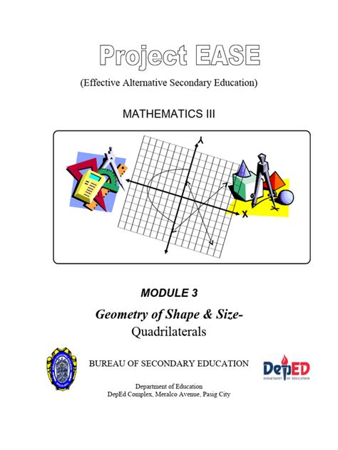 Module 3 Geometry Of Shape And Size Quadrilaterals Pdf Rectangle Euclidean Geometry