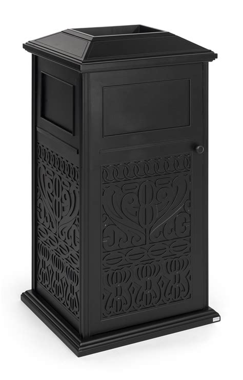 Residential Decorative Outdoor Trash Cans Polytree Marble White