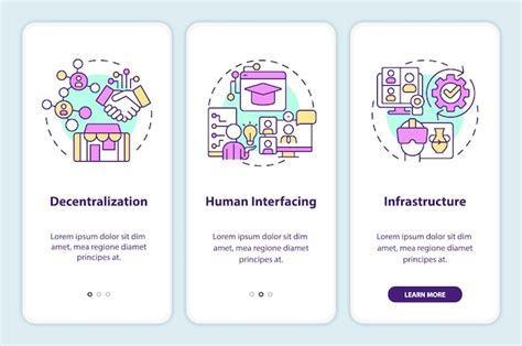 Premium Vector Layers Of Metaverse Onboarding Mobile App Screen