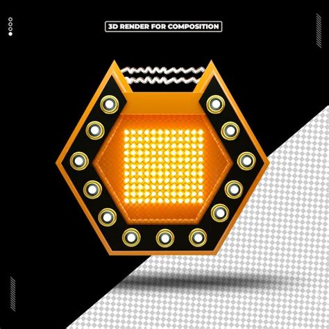 Premium Psd 3d Render Object Light Panel