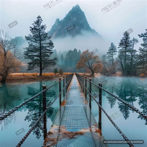 Ai创作图雾中小桥流水 梦幻桥自然与桥 秋日晨雾中的垒心桥 水面铁索桥 湖泊木桥秋色 自然风景木桥 湖水小桥倒影 木桥石桥铁链野鸭子 静谧宁静小桥 风景湖泊桥 水倒影树木拱桥 铁索桥风景 倒影