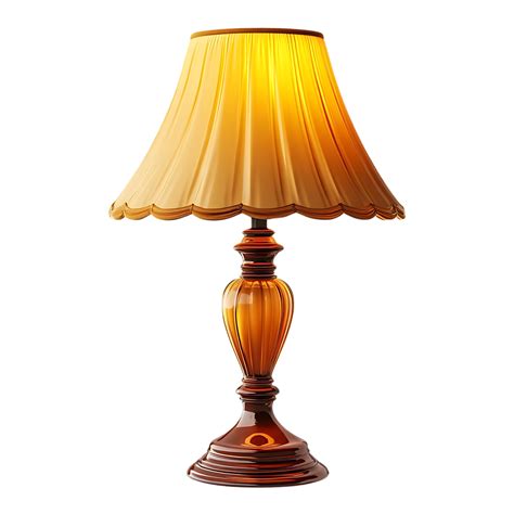 Elegant Table Lamp With A Warm Yellow Shade And A Classic Design