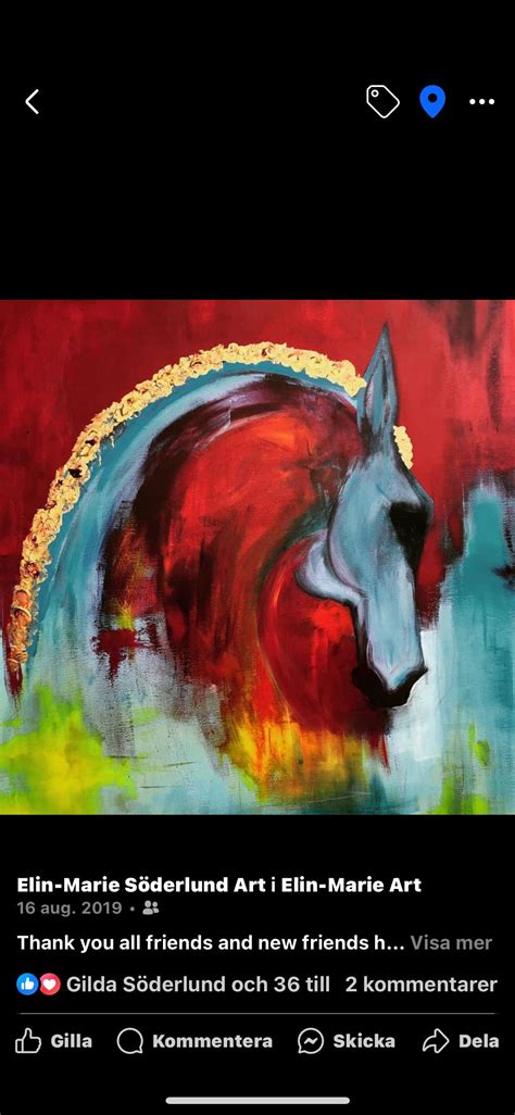 Elin Marie Art Equus 🦋timeless Is Deepless 💎100 X 80 Finns I
