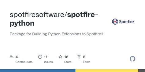 Github Spotfiresoftwarespotfire Python Package For Building Python
