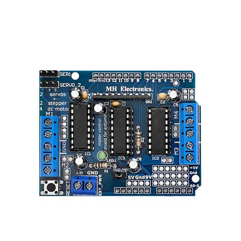shield l293d puente h para motores dc servos 4 5 24v 1 2a electronilab