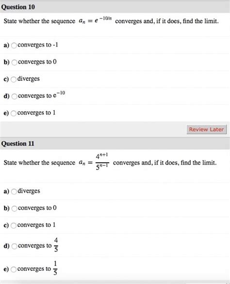 Solved Question N State Whether The Sequence Ane Chegg