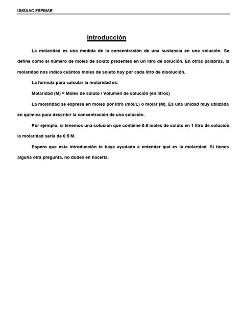 07 Molaridad Para Combinar Pdf