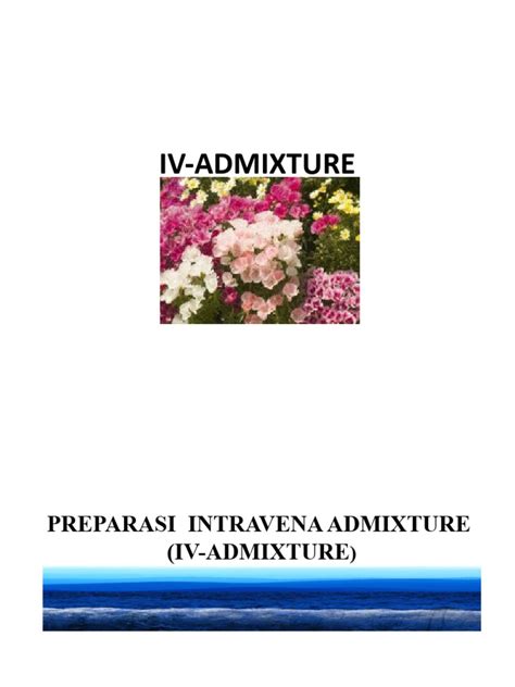 Iv Admixture Pdf