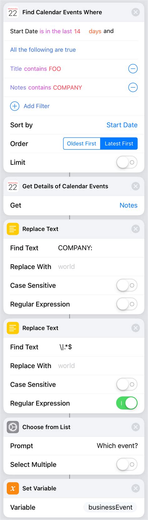 Fetching Multiple Data Points From Selected Calendar Event Rshortcuts