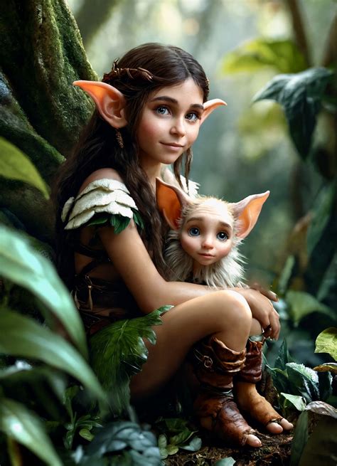 Download Jungle Beautiful Elfin Royalty Free Stock Illustration
