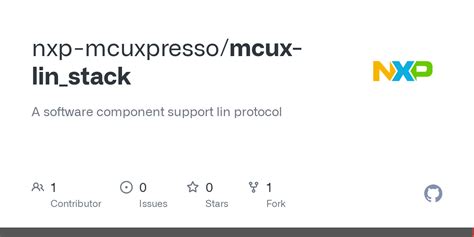 github nxp mcuxpresso mcux lin stack a software component support