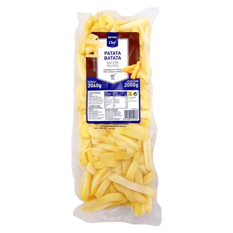 Batata Palitos 10x10 Pré Cozida Metro Chef 2 Kg 16671 Aviludo