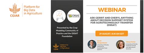 Official Home Of The Dssat Cropping Systems Model