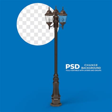 Éclairage De Rue Vintage Psd Isolé Psd Premium