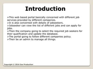 Online Job Portal UML Diagrams PPTX