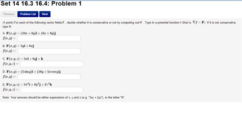 Solved For Each Of The Following Vector Fields F Decide