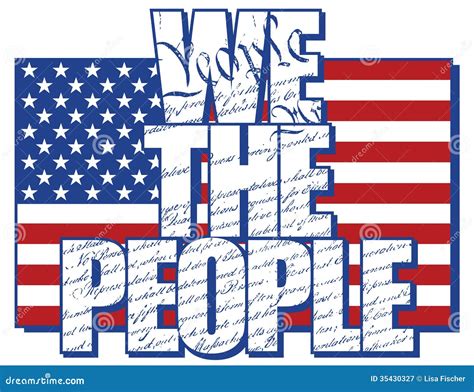 We The People Stock Vector Illustration Of Type Blue 35430327