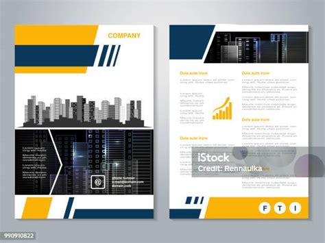 벡터 현대 브로슈어 건물의 배경 가진 추상 전단지 도시 장면입니다 레이아웃 템플릿입니다 A4 크기에 대 한 가로 세로 비율입니다