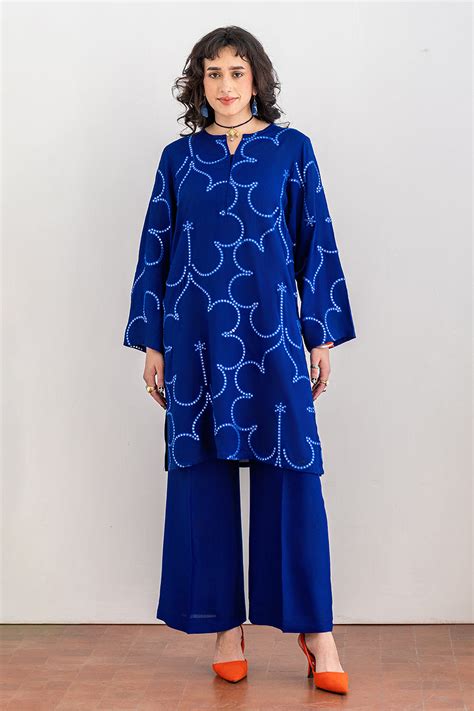 2 Piece Embroidered Raw Silk Suit Caramel