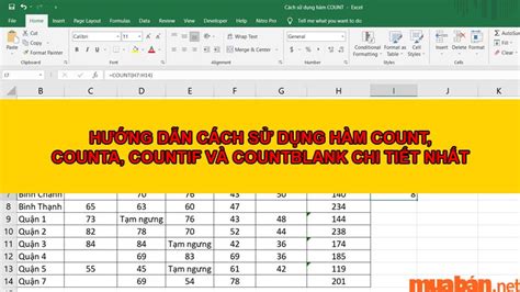 Cách Sử dụng Hàm COUNT COUNTIF COUNTA chi tiết nhất