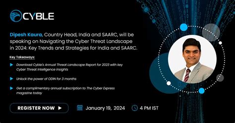 Cyble On Linkedin Cybersecurity Webinar Threatlandscape Saarc