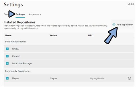 【vrchat】vccでアセットを追加し管理する方法【creator Companion】 しぐにゃもブログ