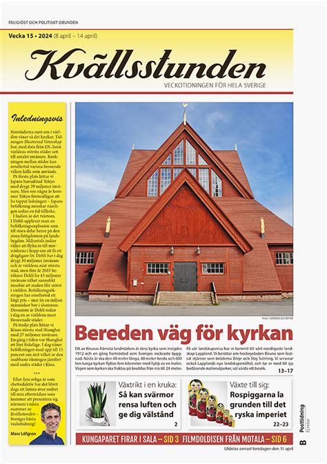 Kvs Vecka 15 2024 Kvällsstunden