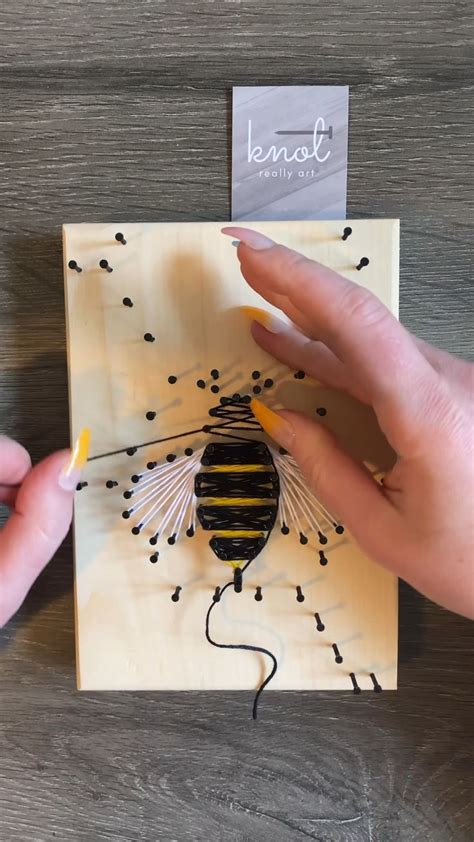 Bee Diy String Art Kit Bee Decor Craft Kit Diy Project Bee String Art