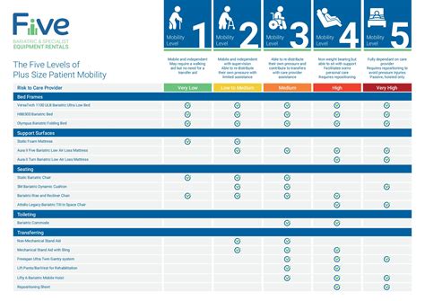 Plus Size Patient Mobility Levels Five Mobility