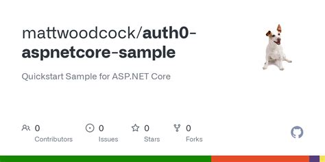 github mattwoodcock auth0 aspnetcore sample quickstart sample for