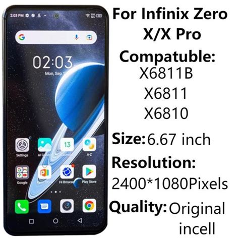 Original 6 67 Amoled For Infinix Zero X Pro X6810 X6811 X6811b Lcd Display Touch Screen