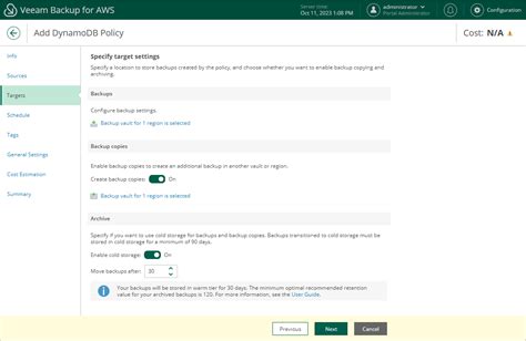 Configuring Archive Settings Veeam Backup For Aws Guide