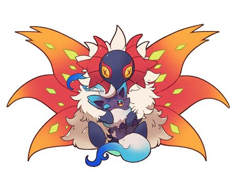 Hisuian Zorua And Slither Wing Pokemon Drawn By Sanasanaa653