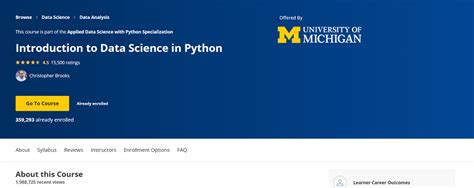 Course Recommendation — Coursera University Of Michigan Course