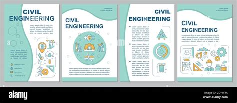 Civil Engineering Brochure Template Stock Vector Image And Art Alamy