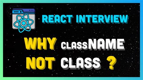 Why React Uses ClassName React Interview Questions And Answers YouTube