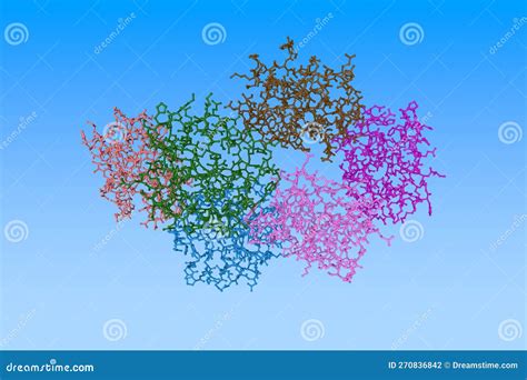 Human Thioredoxin Reductase 1 Space Filling Molecular Model On Grey Background Rendering Based