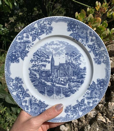 Вінтажна порцелянова тарілка бренда Fpb Batalha португалія — ціна 420 грн у каталозі Тарілки