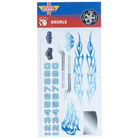 Pinewood Derby Pre Cut Blue Flames Decals Casual Adventure Outfitters